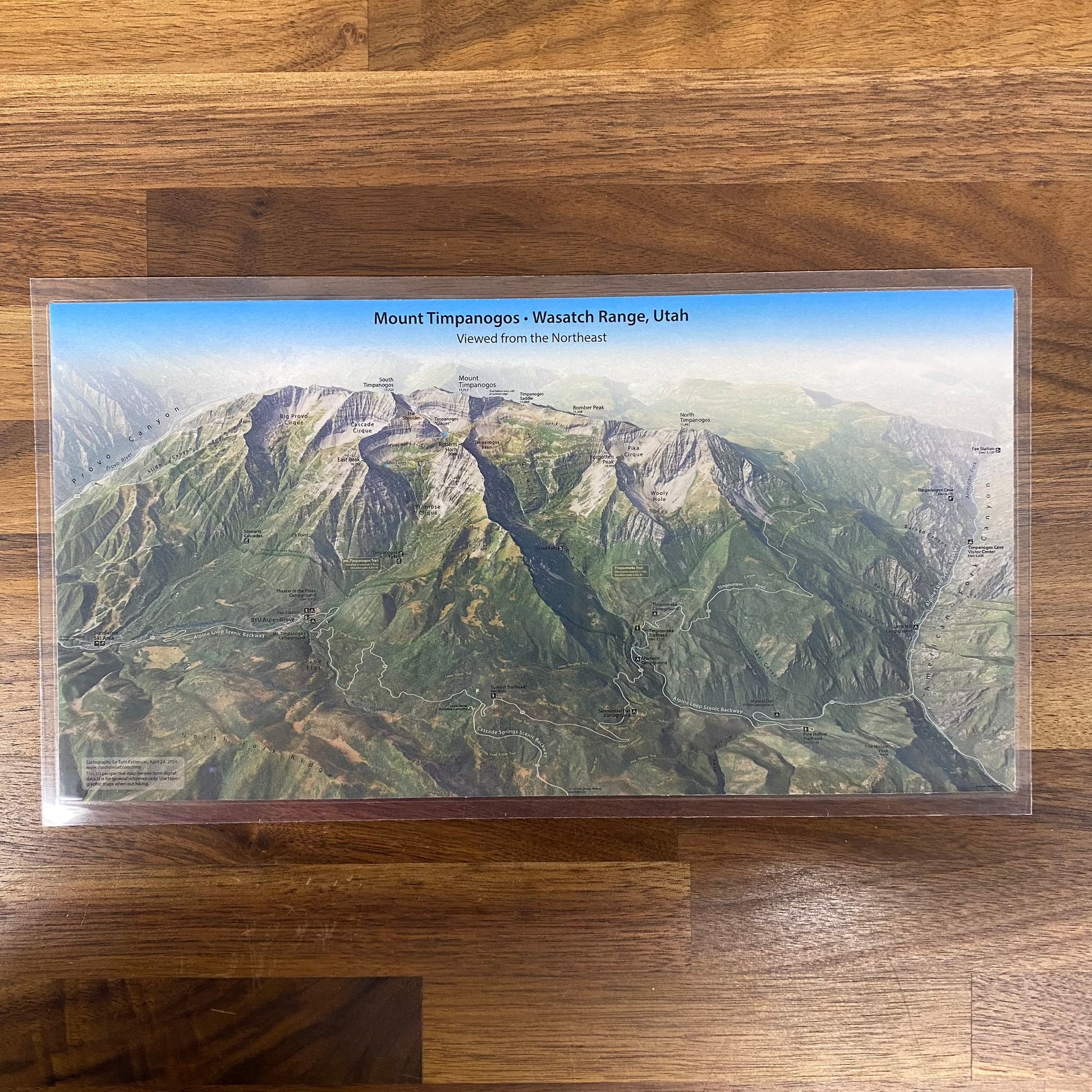 Mount Timpanogos Map - Viewed From the Northeast (6x10.5) – Timpanogos ...