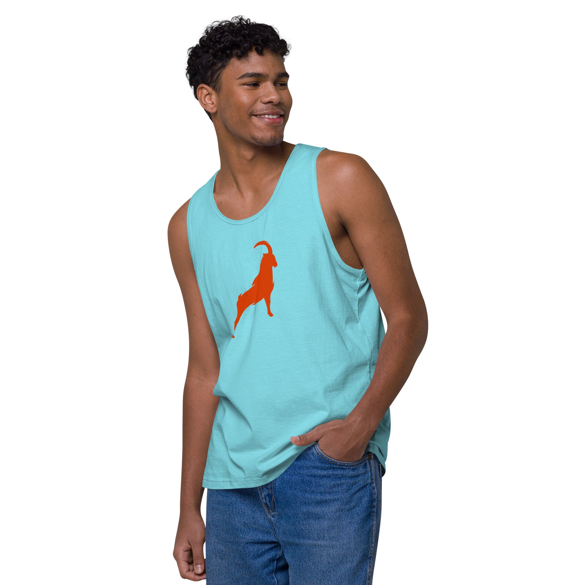 Goat Icon - Men’s Premium Tank Top – Timpanogos Hiking Co.